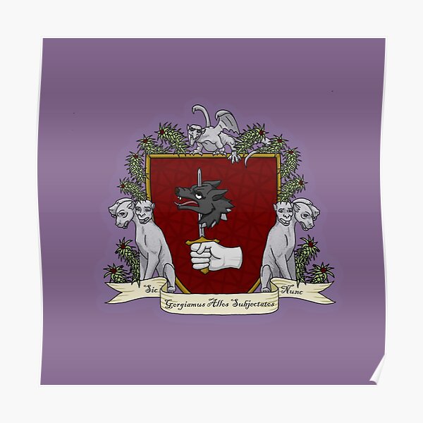 "Addams Crest" Poster for Sale by thedreamykind | Redbubble