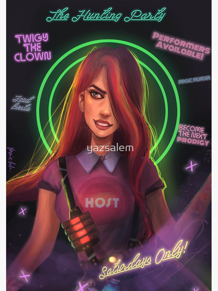 Pegatina «Twigy el payaso - Retro Póster» de yazsalem | Redbubble