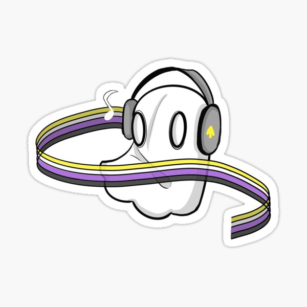 "non binary ghost" Sticker by Rosewaterfish | Redbubble