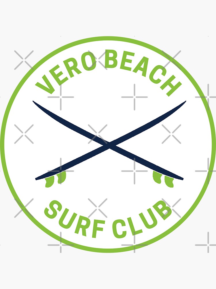 "Vintage Vero Beach Florida Surf Club" Sticker for Sale by fearcity ...