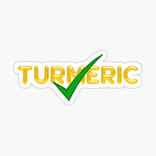 "Turmeric Checked - Typography" Sticker for Sale by SBWorld | Redbubble