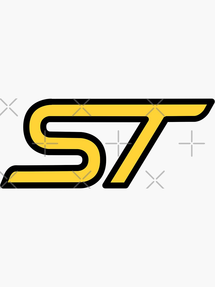"Ford ST Logo Yellow" Sticker for Sale by JJM-Cars | Redbubble