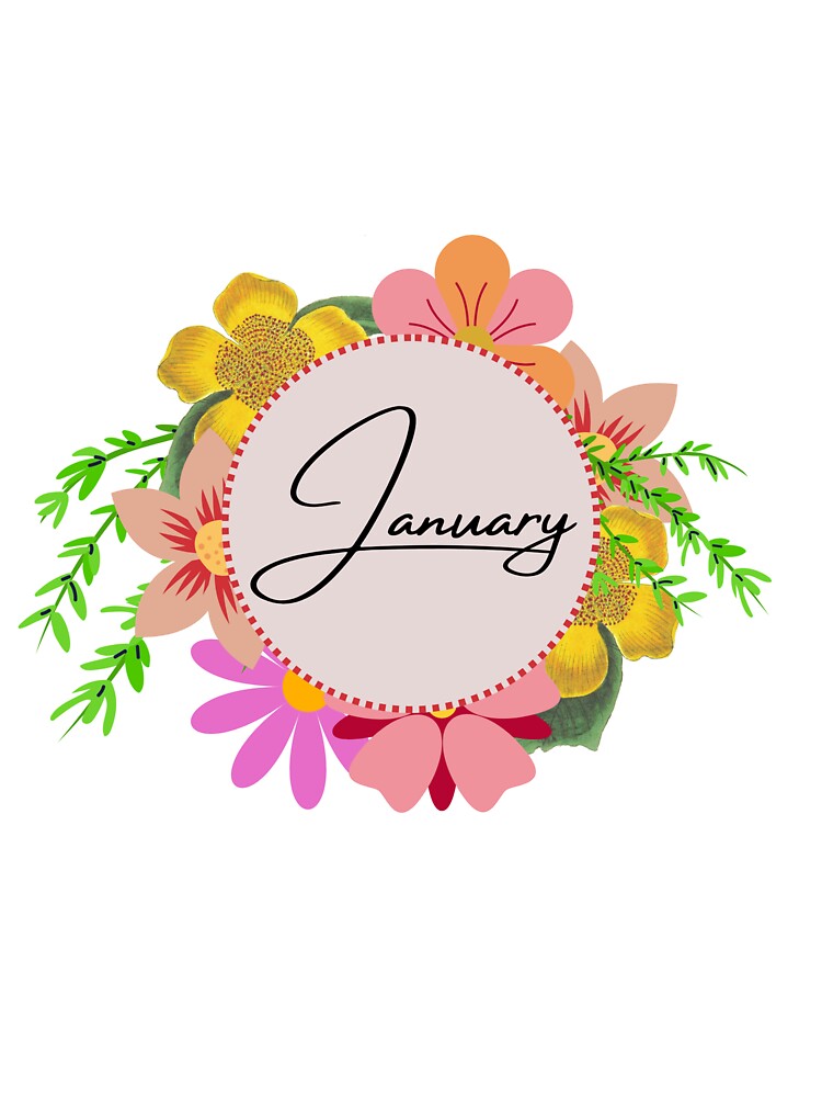 "January Birthday designs" Sticker for Sale by Ridanidadesigns | Redbubble