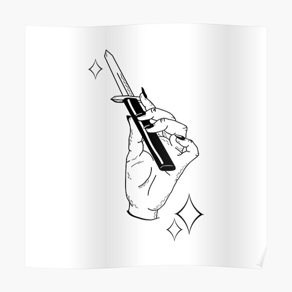 "Holding knife" Poster by Pipstikis | Redbubble