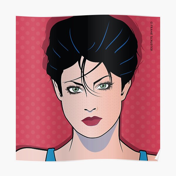 "Pop Art Woman Portrait Illustration of Sarah" Poster for Sale by azoid ...