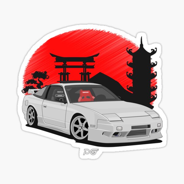 "180SX S13" Sticker for Sale by PetrolGraphics | Redbubble