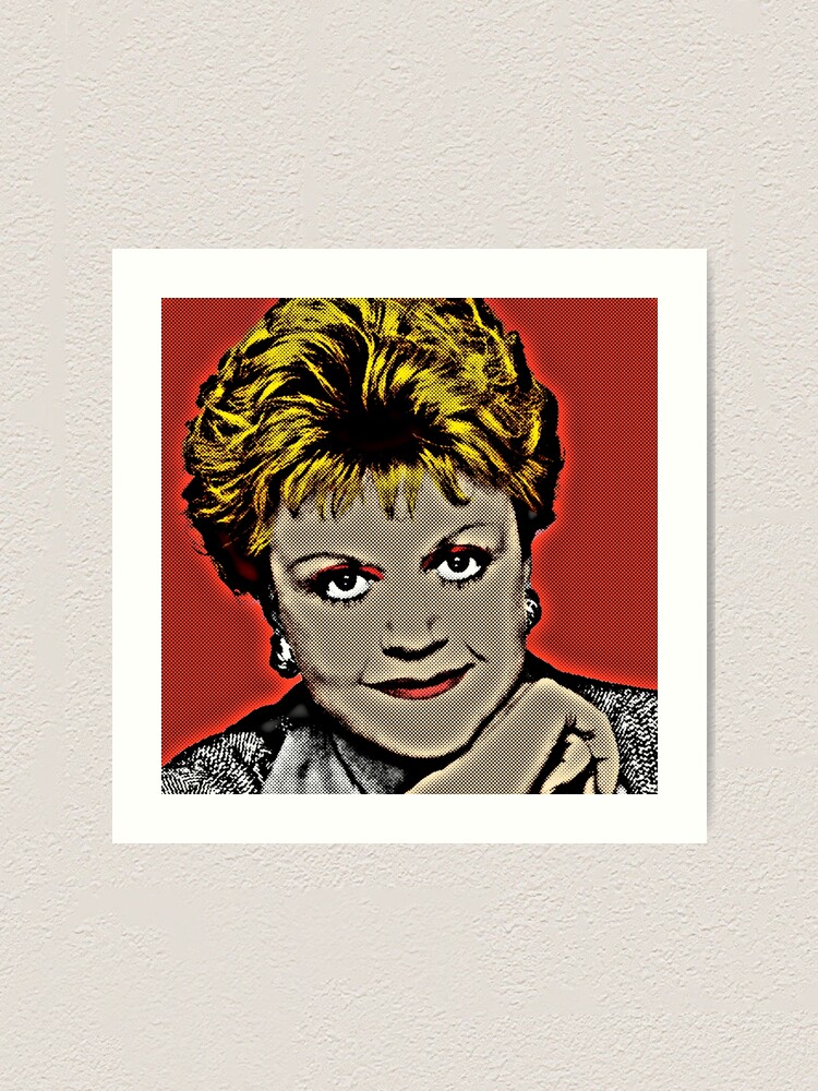 "Jessica Fletcher in Pop Art Style Lithography (Red Background)" Art ...
