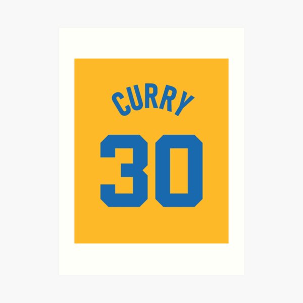 "Curry Number 30 The Golden Boy" Art Print for Sale by colas5 | Redbubble