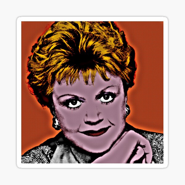 "Jessica Fletcher in Pop Art Style Lithography (Orange Background ...