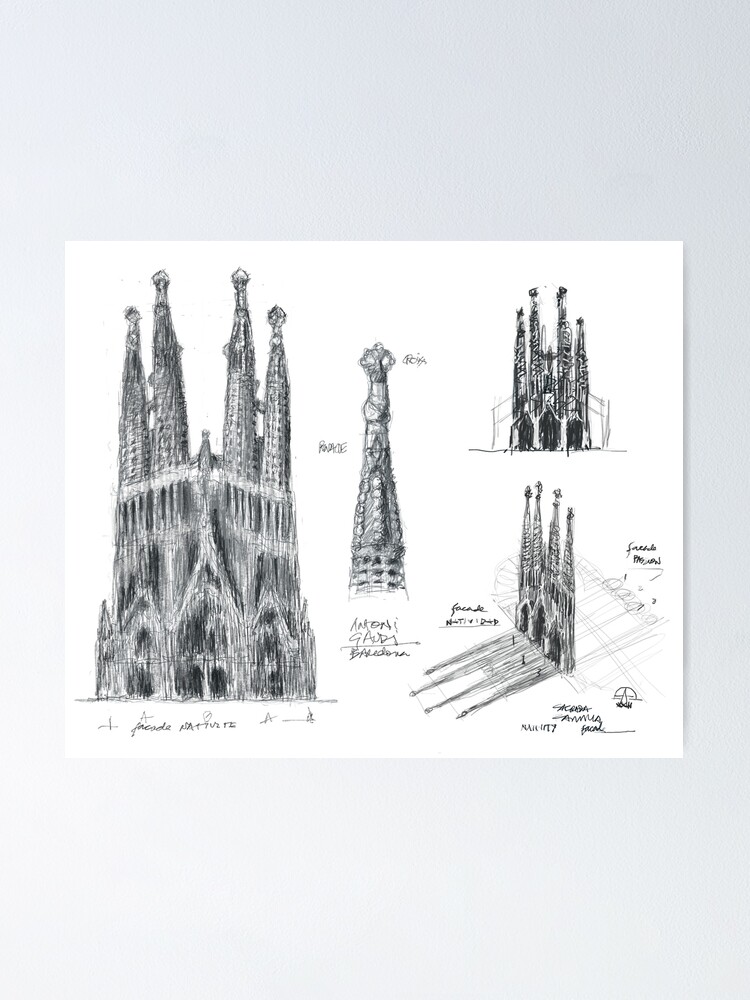 Antoni Gaudi Sagrada Familia Sketch