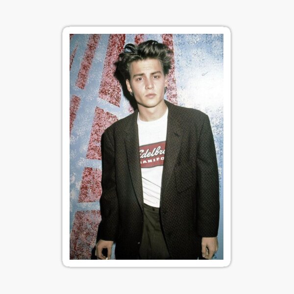"Young Johnny Depp" Sticker for Sale by titancustoms | Redbubble