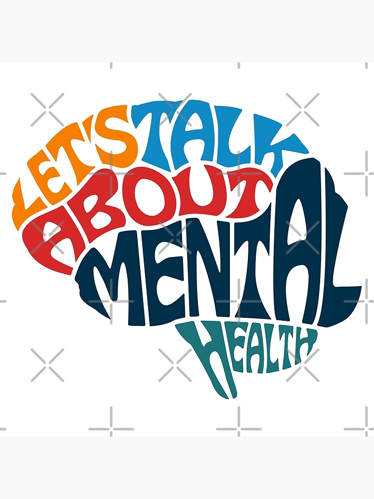 "Let's Talk about Mental Health | Mental Health Design" Poster for Sale ...