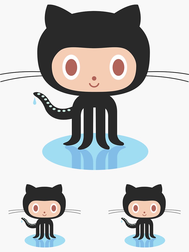 "Github logo " Sticker for Sale by YellowBanana2 | Redbubble
