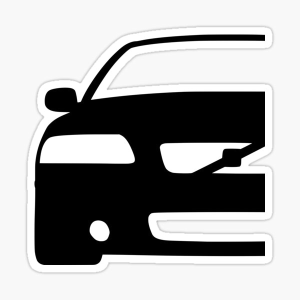 "Volvo S60 T5 D5 2005-2008 Facelift black silhouette" Sticker for Sale ...