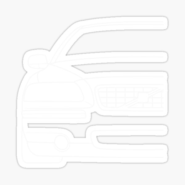 "Volvo S60 T5 D5 2005-2008 Facelift white lines" Sticker by EdimDesign ...