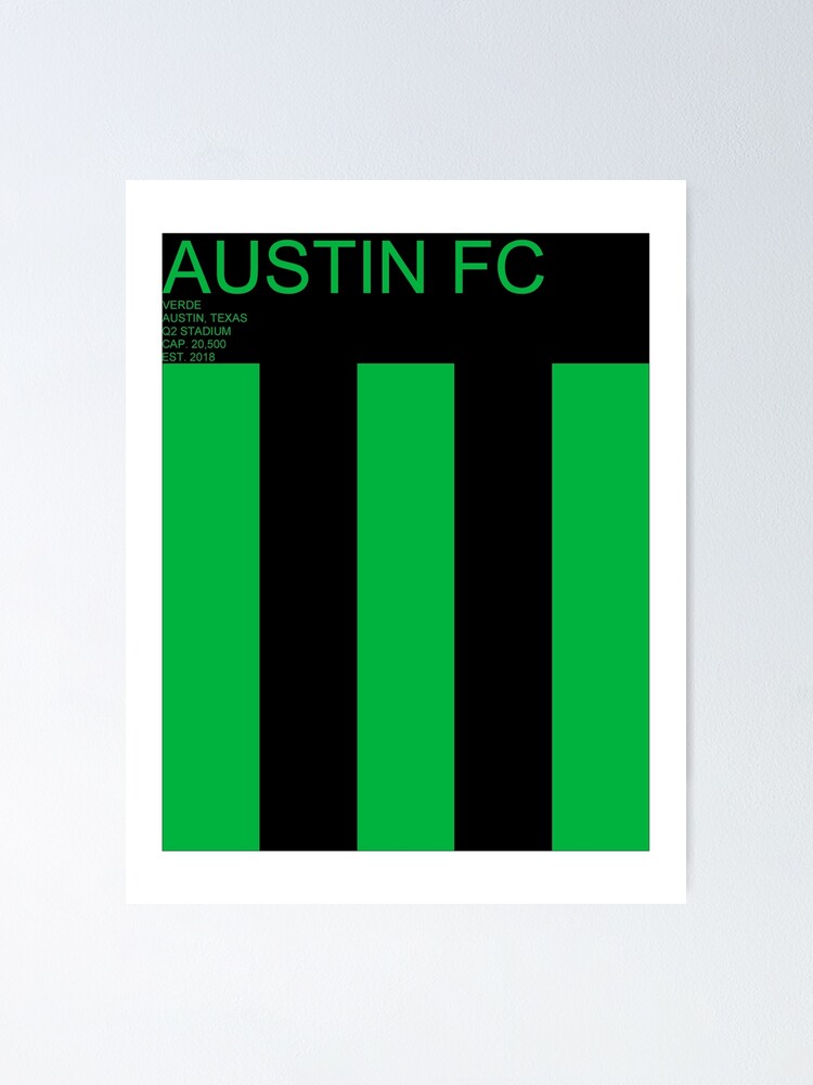 "Austin FC Geometric Minimal Art Design" Poster by ShopBensNook | Redbubble