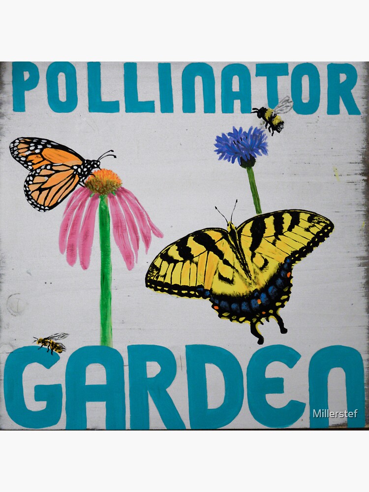 "Pollinator Garden" Sticker for Sale by Millerstef | Redbubble