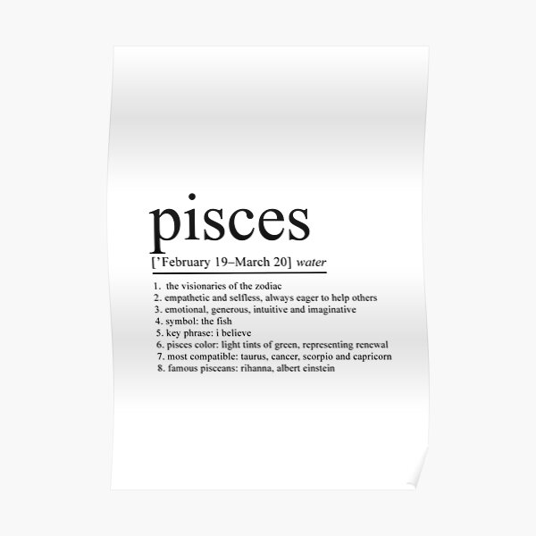 "Pisces Definition, Zodiac Sign gifts, Astrology gifts, Pisces ...