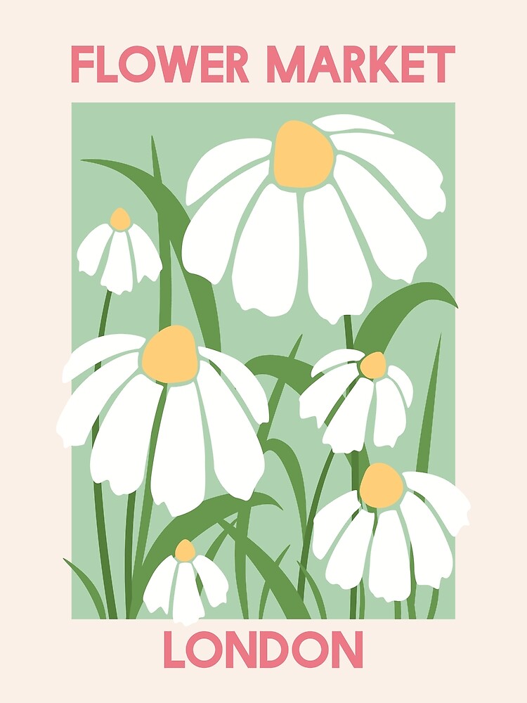 "Flower Market London" Poster for Sale by aprillaneart | Redbubble