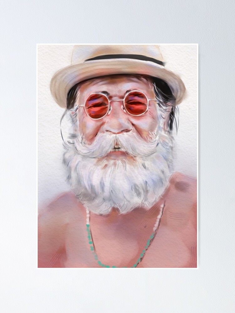 "Santa on Holiday - Vacay Time, Illustration" Poster for Sale by 3xC ...