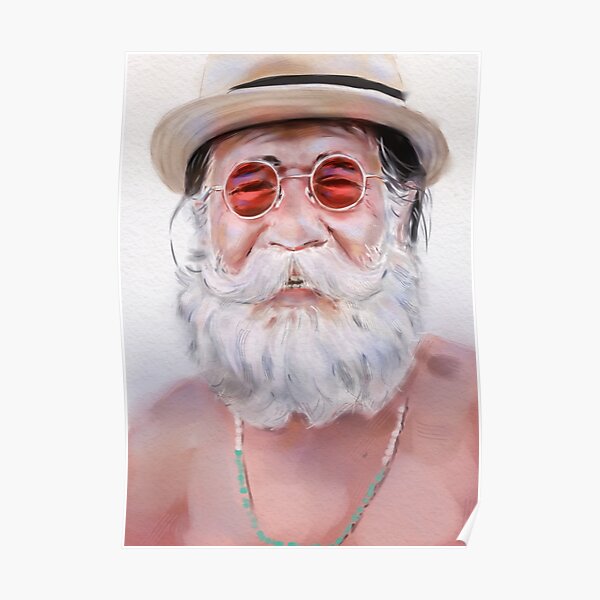 "Santa on Holiday - Vacay Time, Illustration" Poster for Sale by 3xC ...