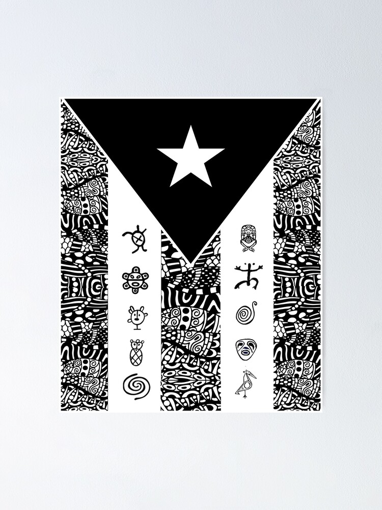 "Puerto Rico Taino Flag" Poster for Sale by Sarahi50 | Redbubble