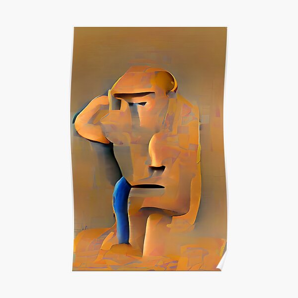 "Thinking Man with Judgy eyes" Poster for Sale by AwakenedCraft | Redbubble