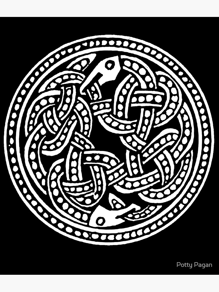 "Anglo Saxon Serpent Knotwork" Poster for Sale by potty | Redbubble