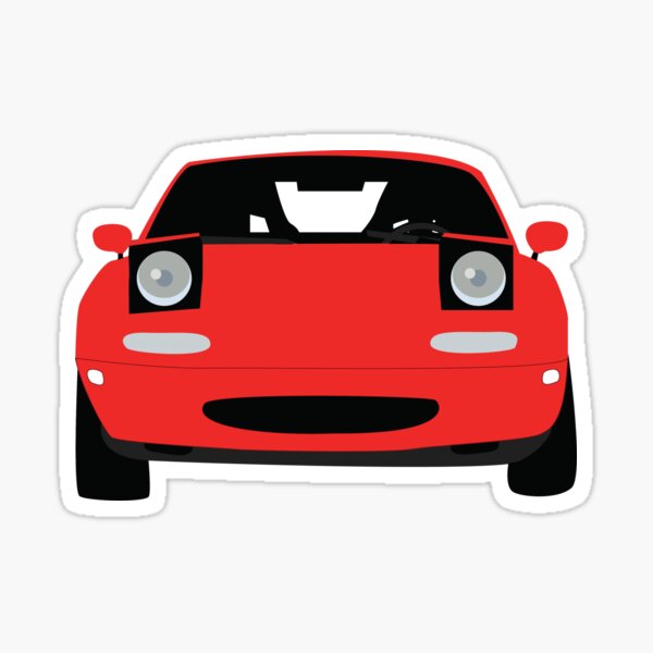 "MIATA Mazda mx5 NA RED" Sticker for Sale by Valermione | Redbubble