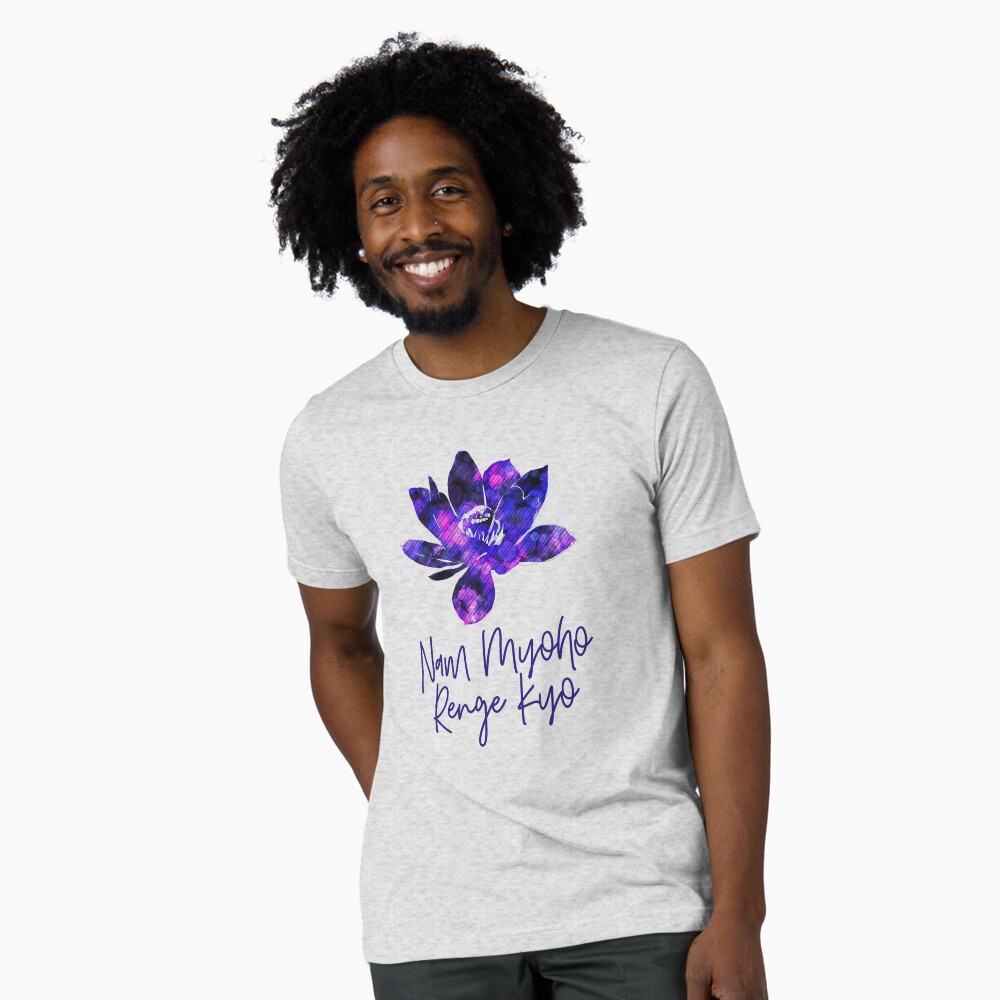 "Hand drawn Lotus Flower Silhouette Cool Purple and Diagonals" Sticker ...