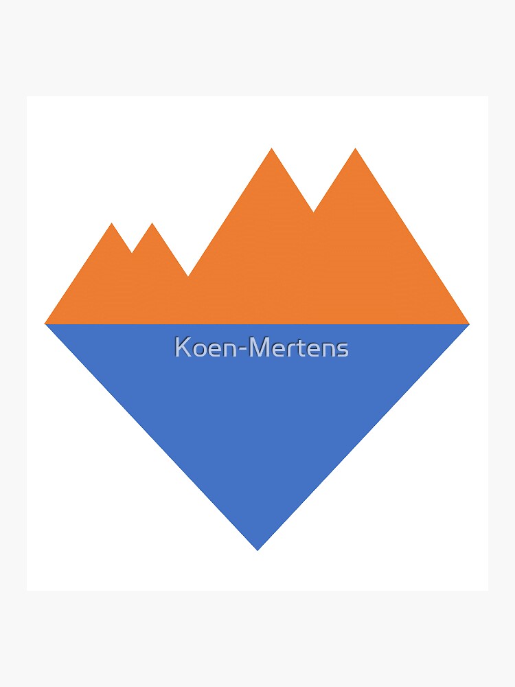 "orange/blue logo" Sticker for Sale by Koen-Mertens | Redbubble