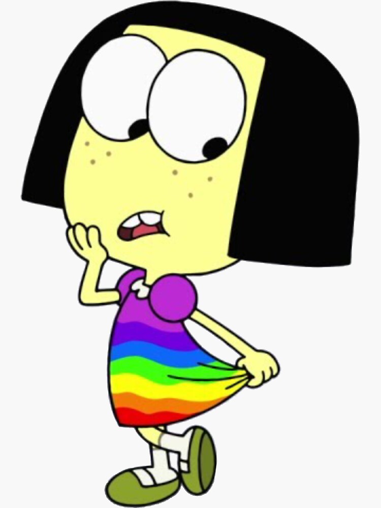 "Tilly Green rainbow dress " Sticker for Sale by KateScribbles | Redbubble