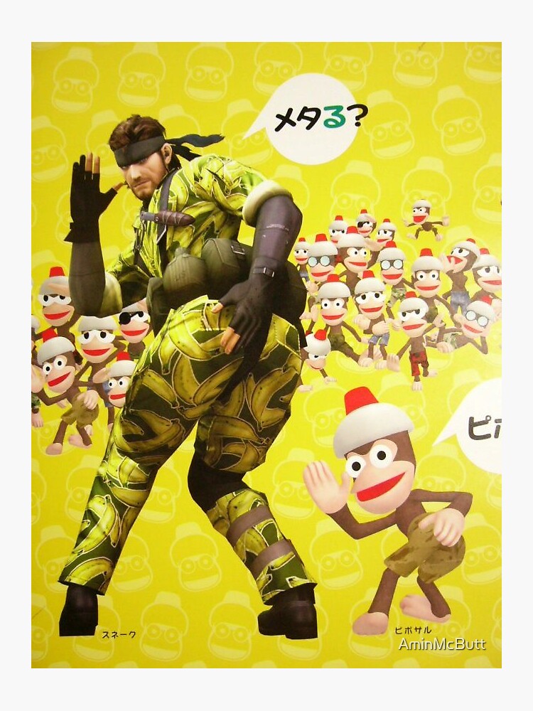 "Ape escape 3 Solid Snake" Sticker for Sale by AminMcButt | Redbubble