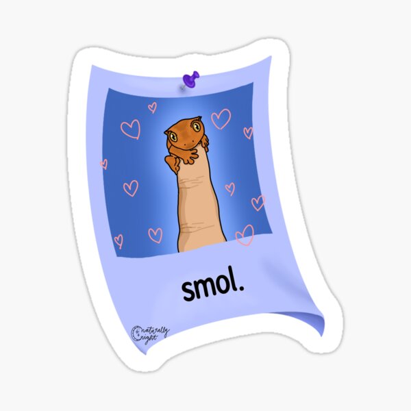 "very smol." Sticker for Sale by NaturallyNight | Redbubble