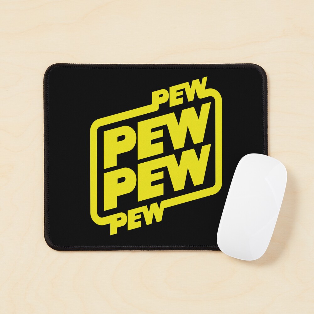 "Pew Pew - Funny Space Noise " Sticker for Sale by Technobesity | Redbubble