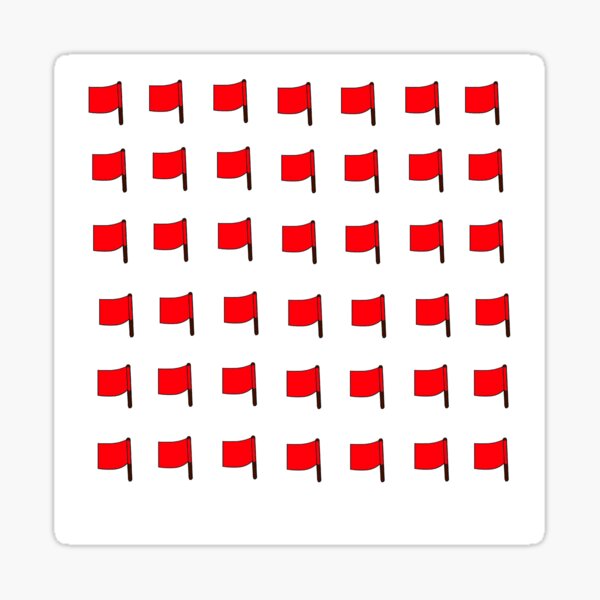 "Red flag" Sticker for Sale by Inubosei | Redbubble