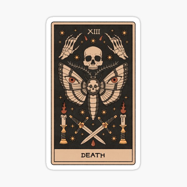 "Death - Moth Tarot" Sticker by thiagocorream | Redbubble