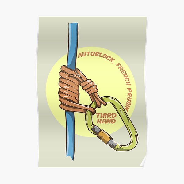 "Autoblock Third hand Prusik knot" Poster for Sale by piedaydesigns ...