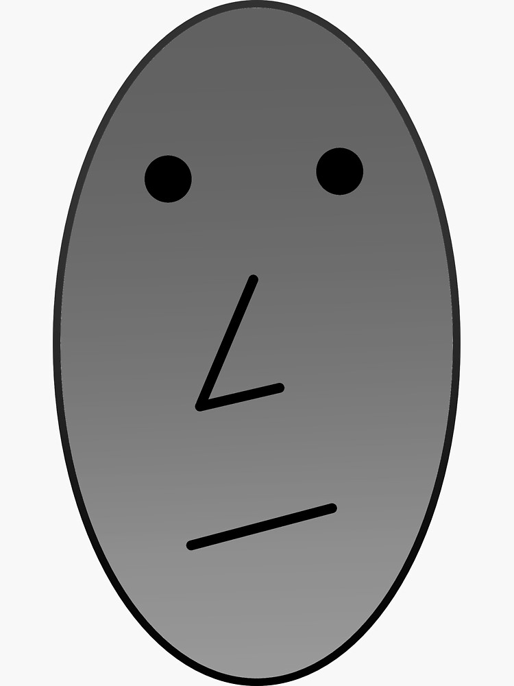 "NPC(non playable character) Face" Sticker for Sale by EveryThangGoes ...