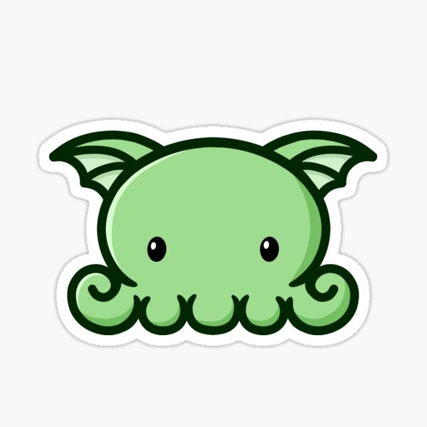 "Cute Little Cthulhu" Sticker for Sale by MrDemagio | Redbubble