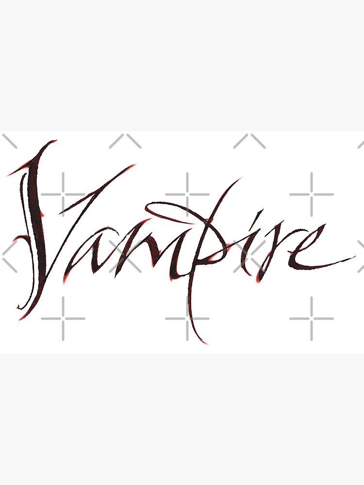 "Elegant Vampire Hand Lettering Calligraphy - Scratched Blood ...
