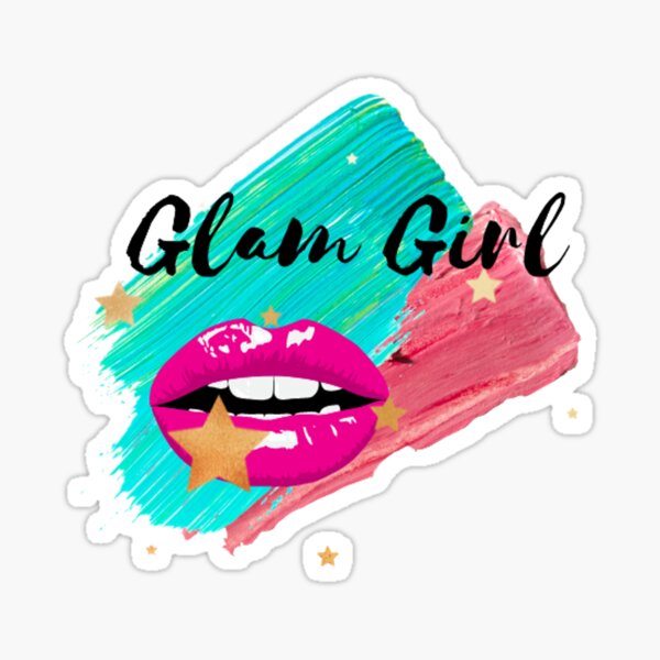 "Glam Girl" Sticker for Sale by Artmorefun | Redbubble
