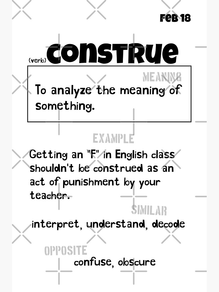 "February 18 Construe" Sticker for Sale by bpatrickvoice | Redbubble