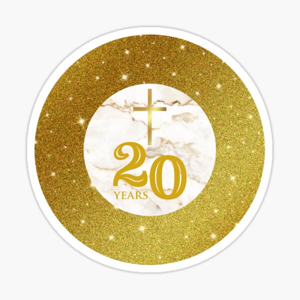 "20 years, 20th Anniversary" Sticker for Sale by Fashionxj | Redbubble