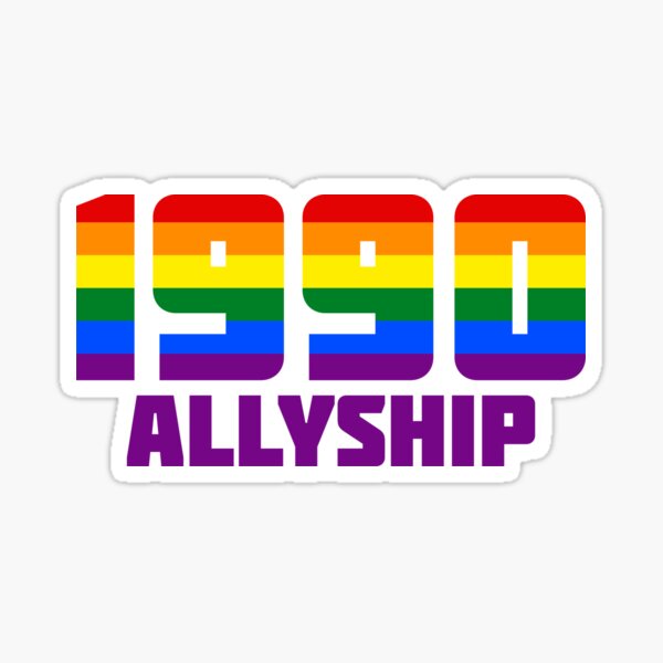 "ALLYSHIP 1990 " Sticker for Sale by azedesign | Redbubble