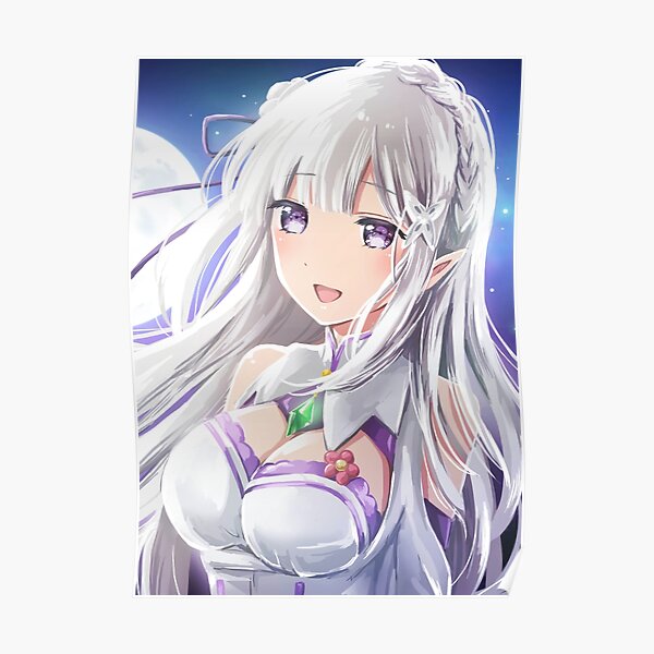 Emilia Re Zero Artwork Poster For Sale By Patrick23zx Redbubble