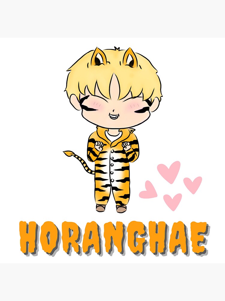 "Cute Horanghae Fanart of Hoshi" Poster for Sale by Lilghostn | Redbubble