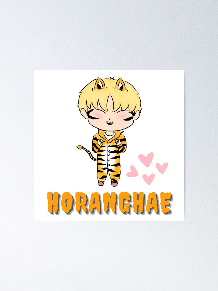"Cute Horanghae Fanart of Hoshi" Poster for Sale by Lilghostn | Redbubble