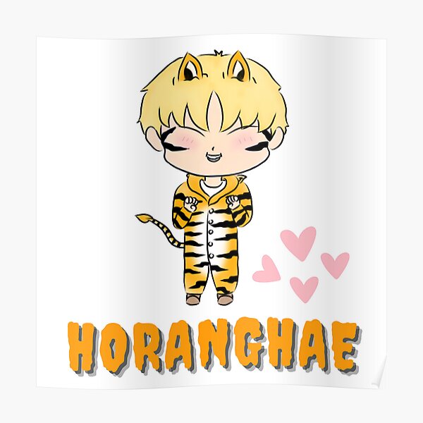 "Cute Horanghae Fanart of Hoshi" Poster for Sale by Lilghostn | Redbubble