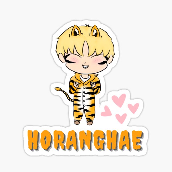 "Cute Horanghae Fanart of Hoshi" Sticker for Sale by Lilghostn | Redbubble